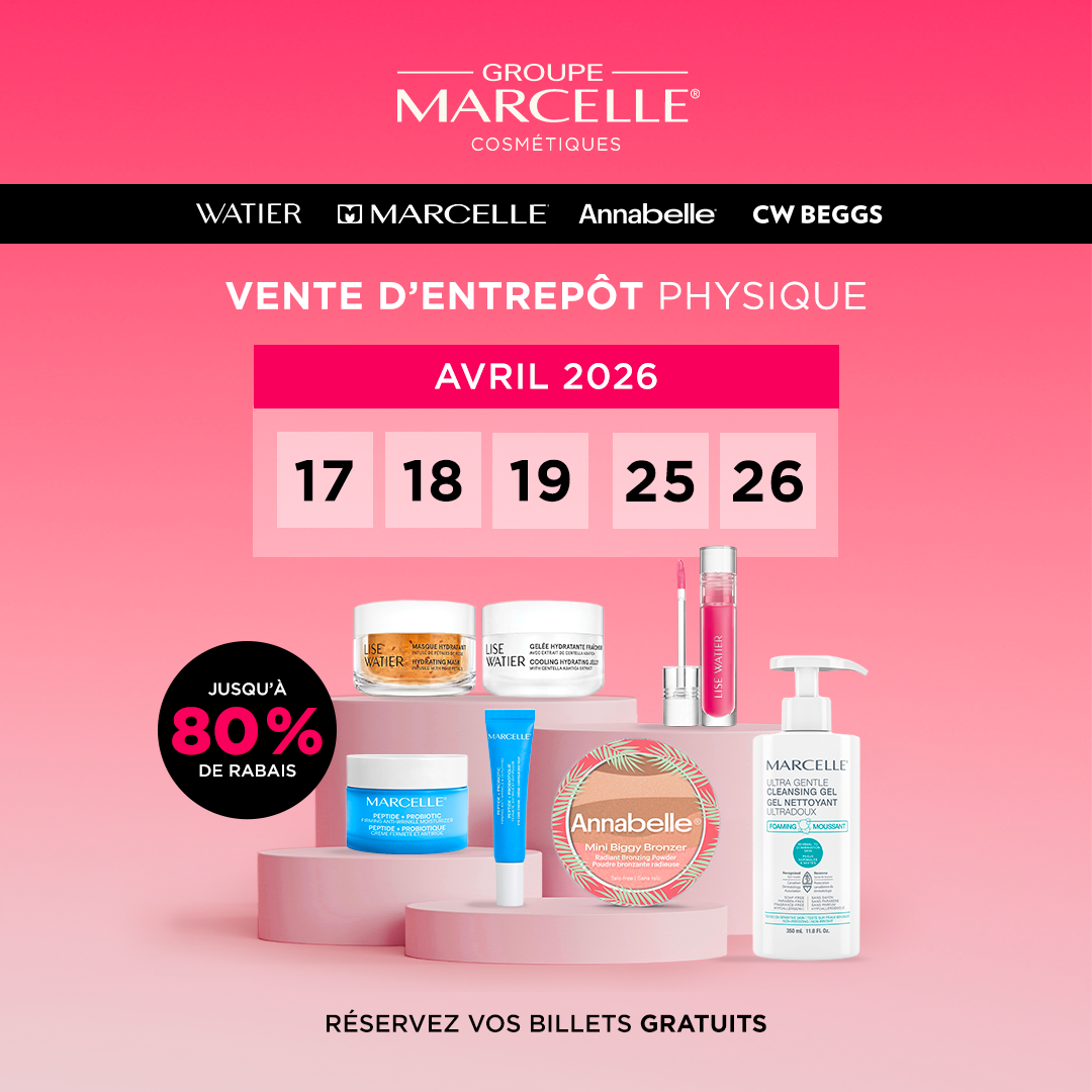 Vente d'entrepôt du Groupe Marcelle